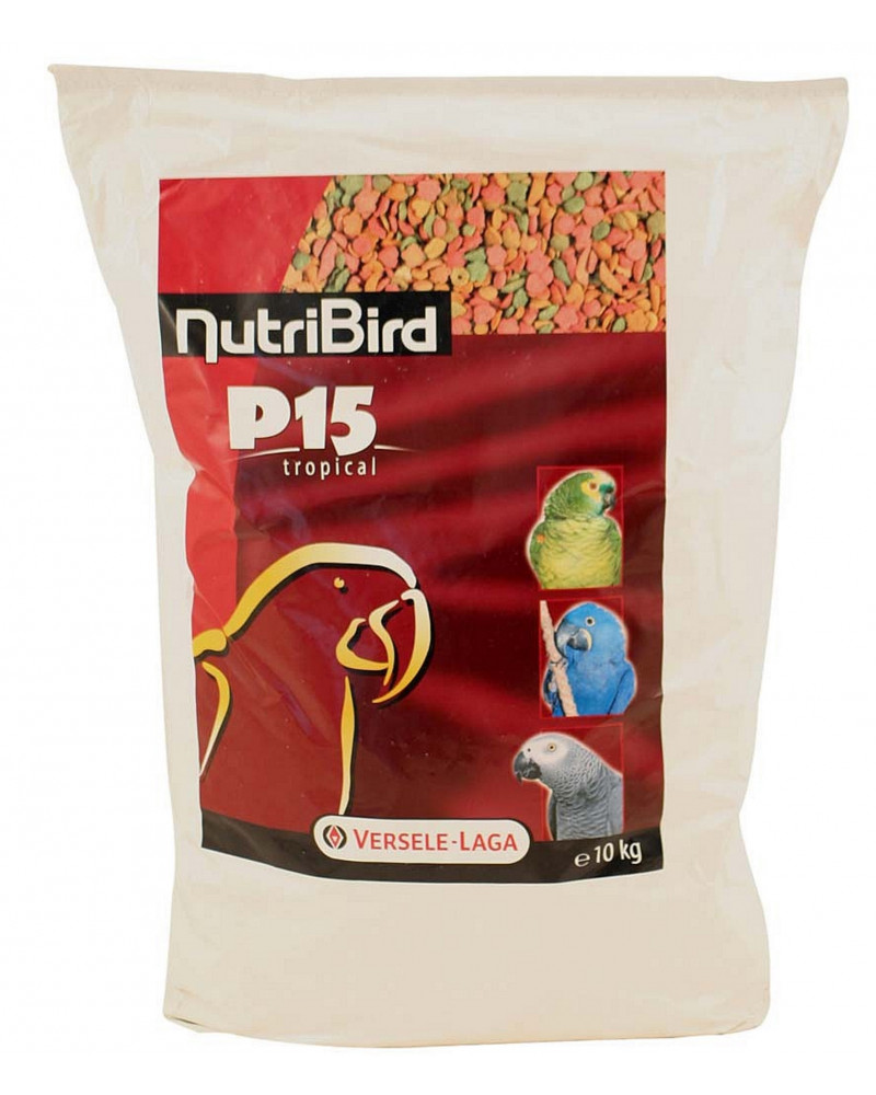 NutriBird P15 Tropical Loros Medianos y Grandes 10 kg